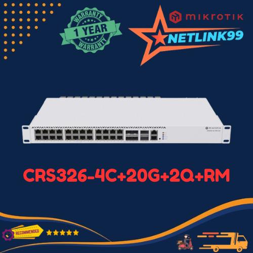 Jual MikroTik CRS326-4C+20G+2Q+RM | 20 Port 2.5G Cloud Router Switch ...