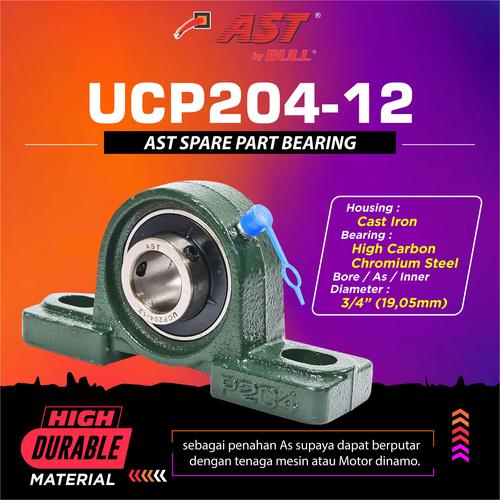 Jual AST Bearing Pillow block UCP204-12 - Kota Magelang - BULL TOOL INDONESIA | Tokopedia