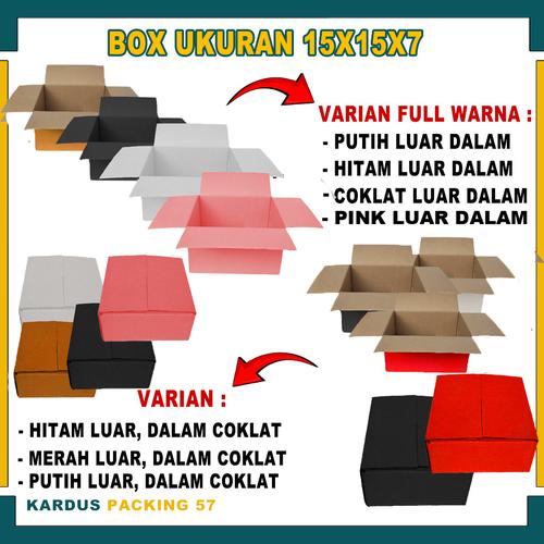 Jual Kardus 15x15x7 cm/Box Packing/Kardus Polos/Karton Packing - Hitam ...