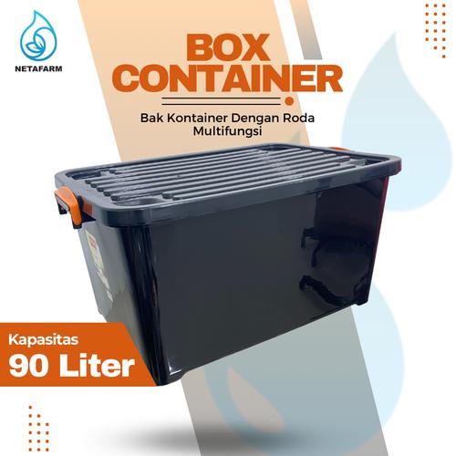 Jual Box Container Hitam Kotak Penyimpanan Serbaguna - 90 Liter - Kota ...