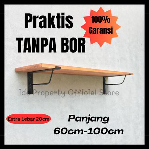 Promo Rak Dinding Kayu Serbaguna Ambalan Tempel Dinding Minimalis ...