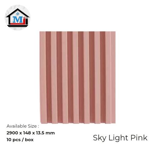 Jual wpc roshan wallpanel dinding sky light pink panjang 2,90m/batang ...