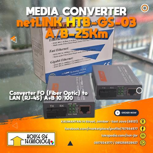 Jual Netlink HTB GS03 HTB-GS03 Gigabit Single mode Media Converter - Kab. Jember - House of ...
