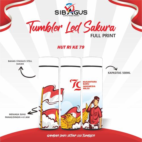 Jual Tumbler Sakura LED 17 Agustus | Botol Minum 17 Agustus | Agustusan ...