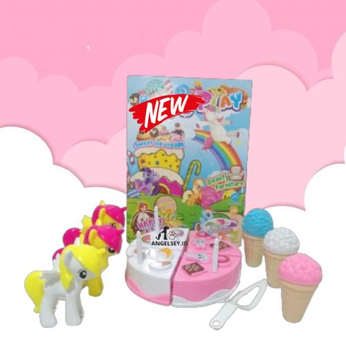 Jual Mainan Cake Tart Pony Es Krim LM 3/ Mainan Anak Kue Tart Potong ...