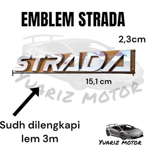 Jual Emblem Tulisan strada original logo emblem tulisan strada ...