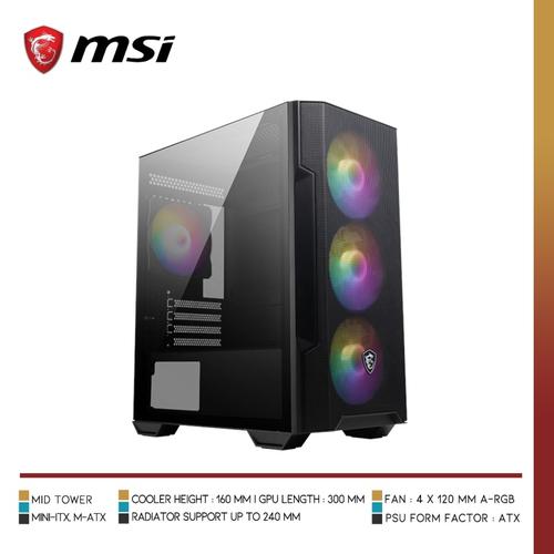 Jual MSI MAG FORGE M100R | Mid Tower mATX PC Case with Tempered Side ...