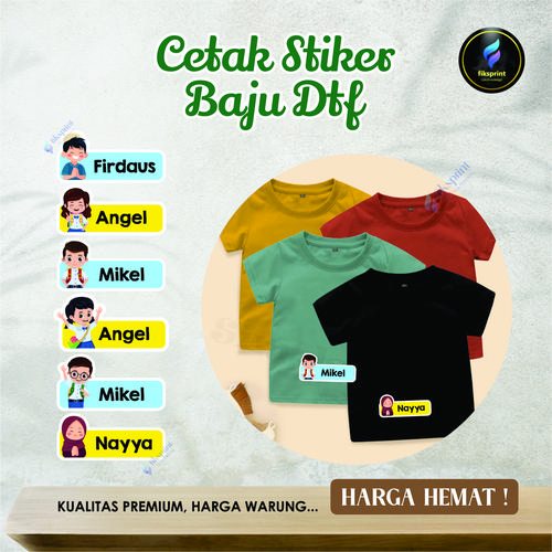 Promo Stiker Nama Baju | Stiker Nama Kain | Stiker Baju Tinggal Setrika ...