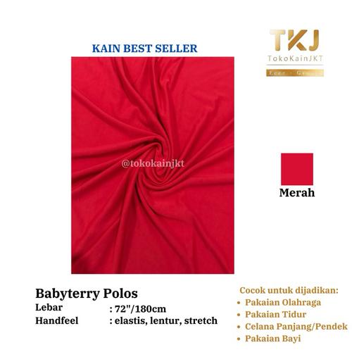 Promo Tokokainjkt Kain Babyterry PE Spandek 2 Sisi / Baby terry ...
