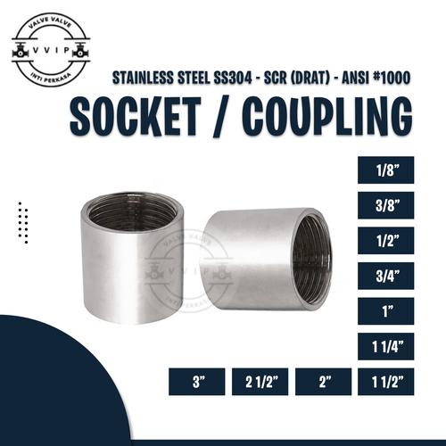 Jual SOCKET | COUPLING | SAMBUNGAN PIPA STAINLESS STELL SS304 SCR BSPT ...