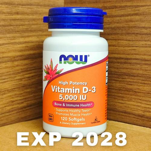 Jual Now Foods Food Vitamin Vit D-3 D3 D 3 High Potency 5000IU, 120 ...
