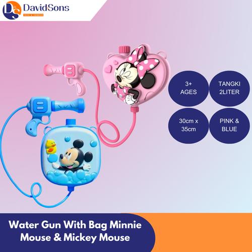 Promo WATER GUN WITH BAG MINNIE MOUSE & MICKEY MOUSE / MAINAN ANAK ...