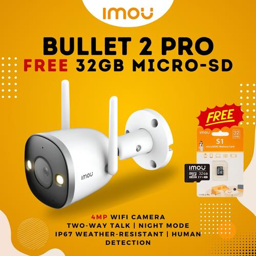 Promo IMOU Bullet 2 Pro 4MP Smart Color Night 2 WAY AUDIO - Kamera Only ...