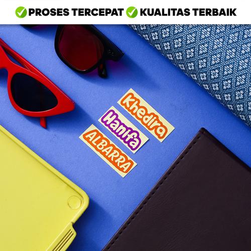 Promo Stiker Nama Waterproof, Sticker Nama Cutting Outline,Label Nama ...