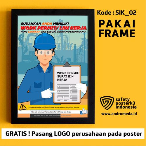 Jual Safety Poster Slogan K3 Pastikan Memiliki Surat Izin Kerja Sesuai ...