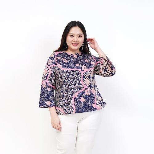 Jual BLOUSE BATIK MODERN WANITA JUMBO BIG SIZE BAJU KERJA KANTOR PESTA KASUAL 559A BAJU HAMIL ...