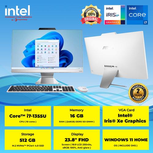 Jual ASUS AIO ALL IN ONE A3402WVAK-WPC715WS WHITE CORE i7-1355U 16GB 512GB W11+OHS 2021 - JADI ...
