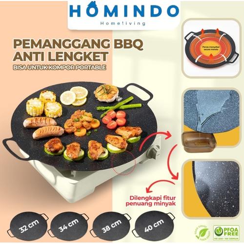 Promo Alat Panggangan BBQ Multi Grill Pan Korean Wajan Bulat Anti ...