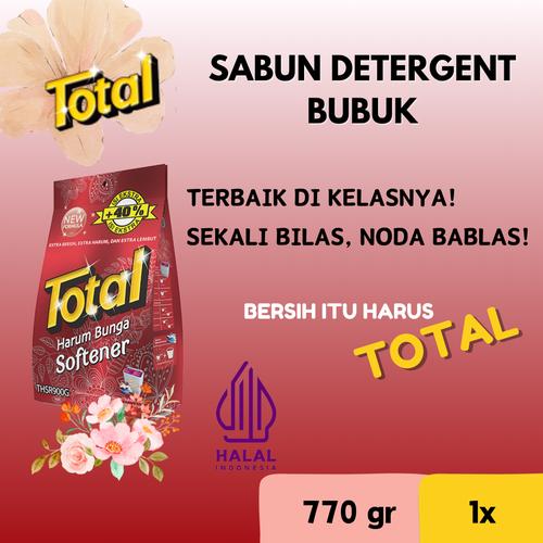Promo Sabun Detergent Bubuk Total Harum Bunga Softener 770gr - 1 Pcs ...