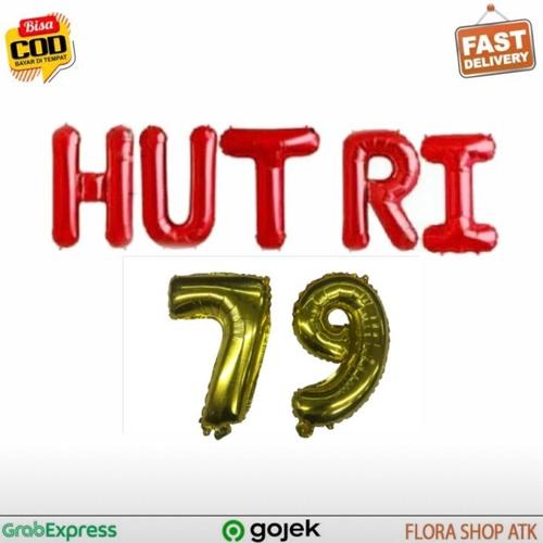 Jual Set Balon Huruf HUT RI 78 Balon Merah Kemerdekaan Dekorasi ...