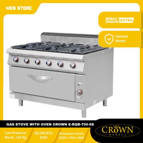 Jual Kompor Gas 6 Burner / Gas Stove with Oven CROWN E-RQB-700-6S ...