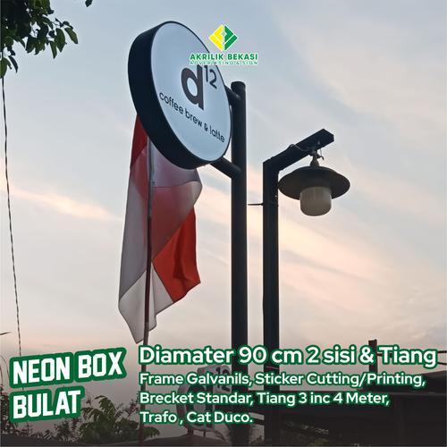 Jual Neon box Diameter 90cm 2sisi + Tiang Murah - Kab. Bekasi - Neonbox ...