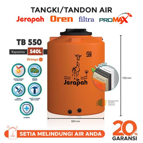 Jual TANGKI AIR / TOREN / TANDON AIR JERAPAH/OREN/FILTRA/PROMAX TB550 ...