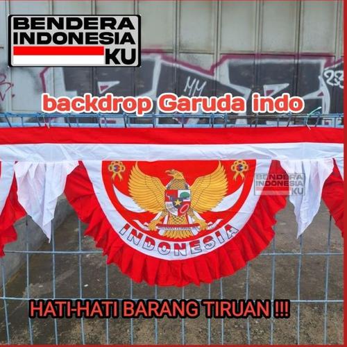 Jual bendera merah putih backdrop garuda bendera gelombang garuda ...