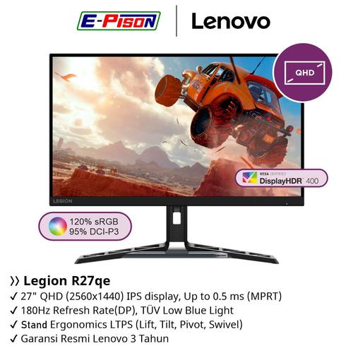 Jual LENOVO Legion R27qe, 27" Monitor IPS, QHD(2560x1440), DisplayHDR ...