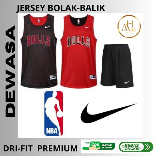Jual JERSEY BASKET DEWASA RED BULLS Baju Basket Baju Olahraga pria ...