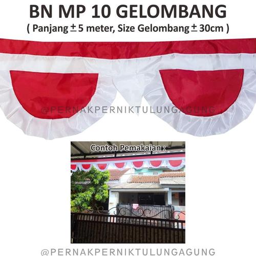 Jual Bendera Merah Putih 10 Gelombang - Umbul umbul rumbai - Hiasan Dekorasi Agustusan 17 ...