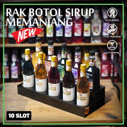 Jual Rak Akrilik Display Botol Sirup Memanjang Isi 8 - Hitam - Kab ...