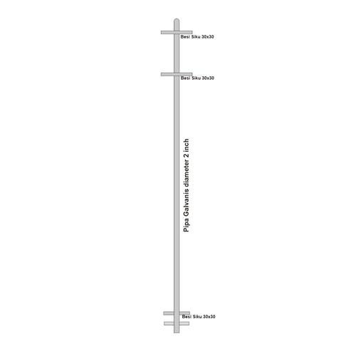 Jual Tiang Rambu Tinggi 3 Meter, Pipa Galvanis 2 inch - Kota Tangerang ...