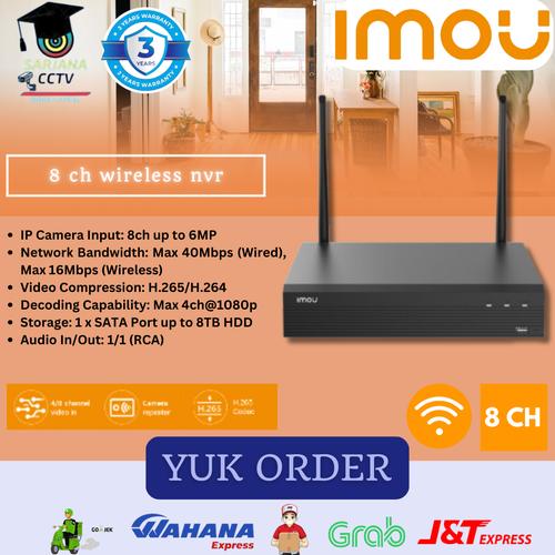 Jual Imou NVR1108HS-W-S2 NVR Wireless 8 Channel 1080P H265 - Kota ...