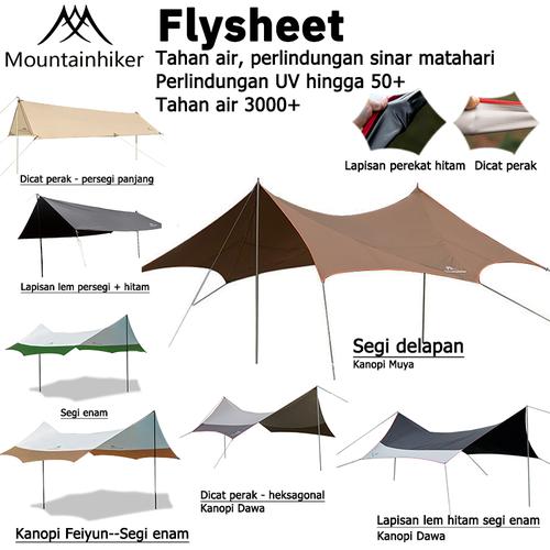 Promo Penutup tenda Mountainhiker Ladder Fly, pelindung hujan dan sinar ...