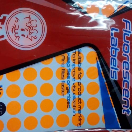 Jual label stiker bulat 115 orange tom jerry orens tempelan round ...