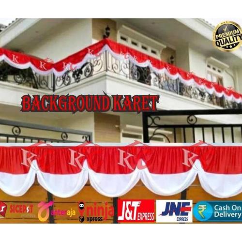 Jual BENDERA BACKGROUND KARET MERAH PUTIH BACKGROUND CANTIK GEDUNG ...