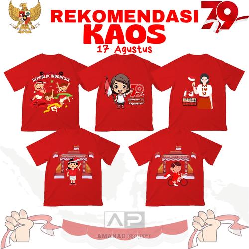 Jual (GRATIS NAMA ANAK) Kaos Kemerdekaan Anak Perempuan Baju Anak ...
