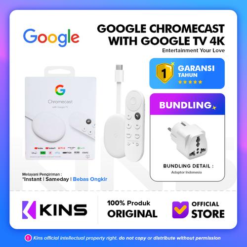 Promo Google Chromecast with Google TV 4K Original BNIB Garansi - 4K, 1 ...