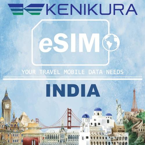 Jual ESIM India internet paket data e sim e-sim kenikura - 12 Days ...