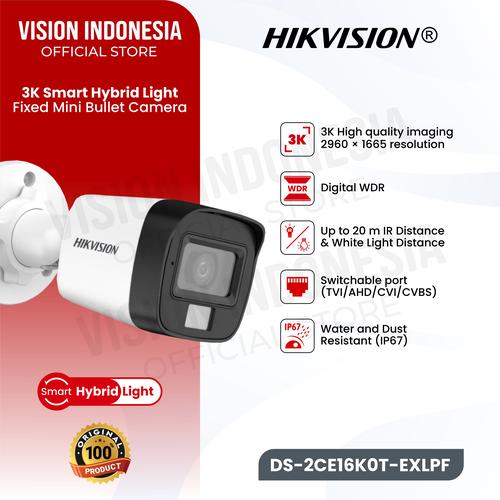 Jual HIKVISION DS-2CE16K0T-EXLPF TURBO HD 5MP Dual Light Fixed Bullet Cam - Jakarta Utara ...
