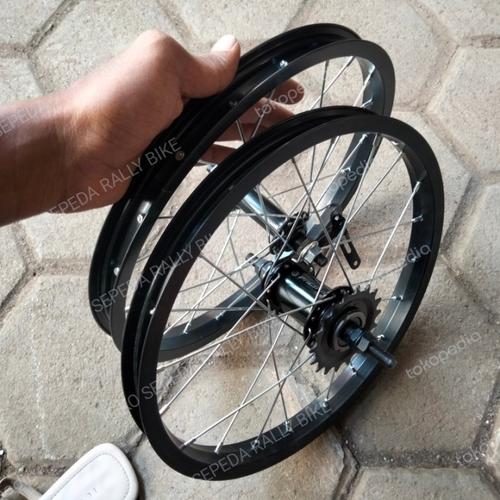Jual Velg wheelset sepeda ukuran 16 inc rem torpedo depan dan belakang ...