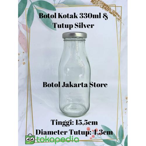 Jual Botol Kaca 330ml BARU Kotak Botol Minuman kaca kotak 330ml Botol ...