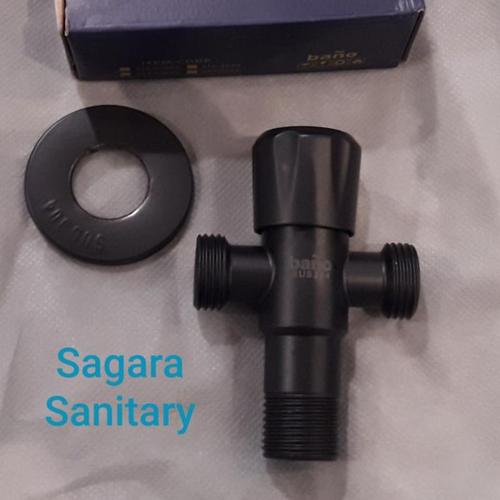 Jual STOP KRAN STAINLESS HITAM BANO SUS 304 / STOP KRAN TEE BANO HITAM ...