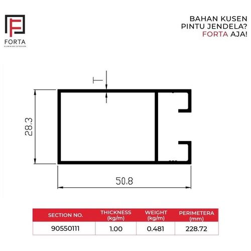 Jual Aluminium FORTA POWDER COATING GLOSSY 9055 Untuk Tiang Polos ...