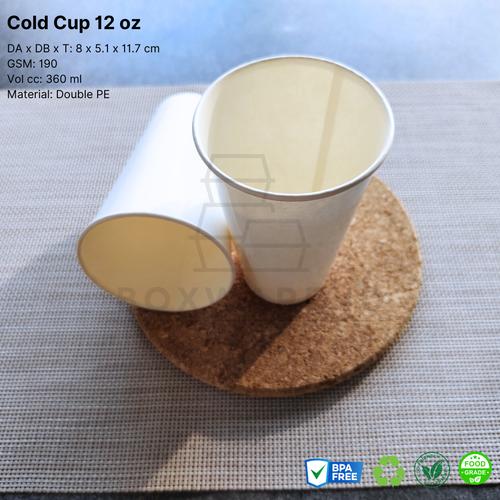 Jual Cold Cup Paper 12 oz Polos - Jakarta Barat - boxware | Tokopedia