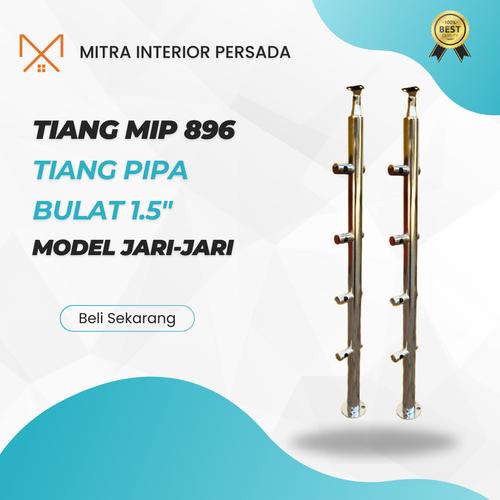 Jual Tiang railing tangga stainless bulat / tiang railing 196 - Ss 201 ...
