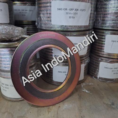 Jual Spiral Wound Gasket ANSI 150 1/2" inch DN15 Carbon Steel Besi ...