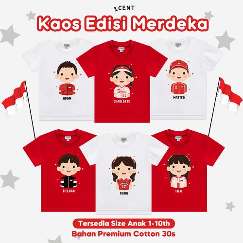 Jual 1Cent - Kaos Merdeka Anak Custom Nama - Tema Indonesia 17 Agustus ...