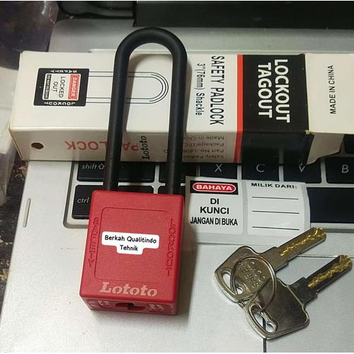 Jual LOTOTO L406LT Gembok Padlock Safety Lockout Tagout Leher Nilon ...